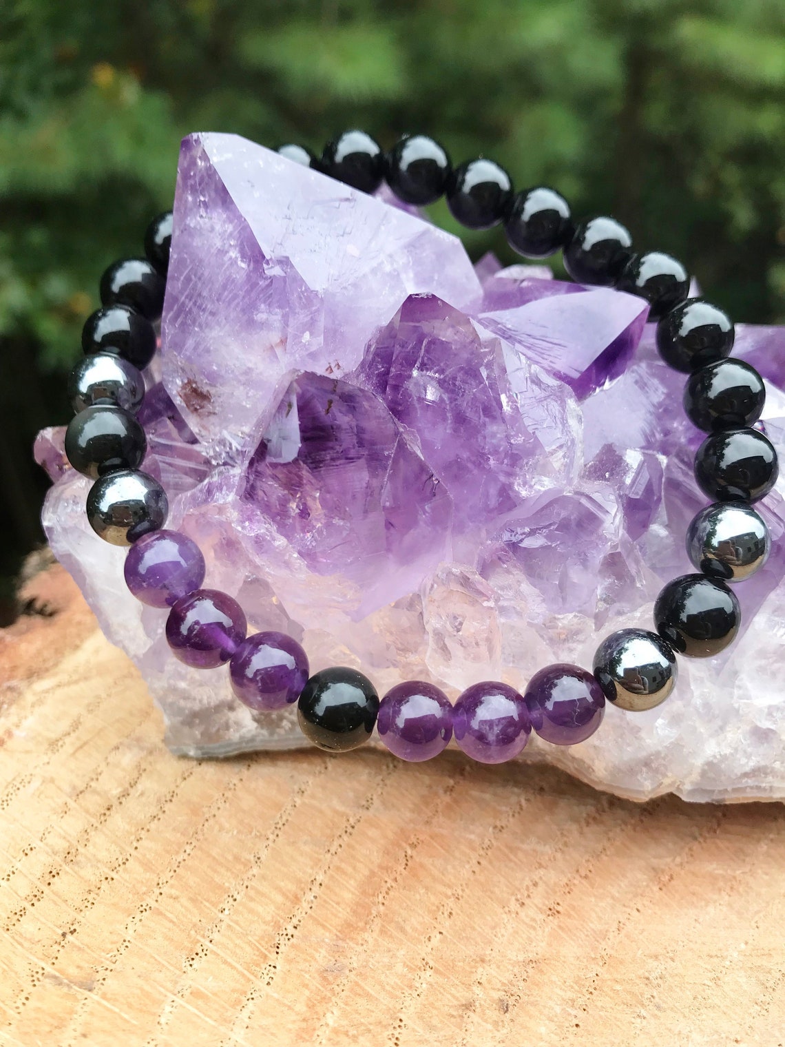 Psychic Attack Shield Bracelet Chakra Healing Crystal | Etsy