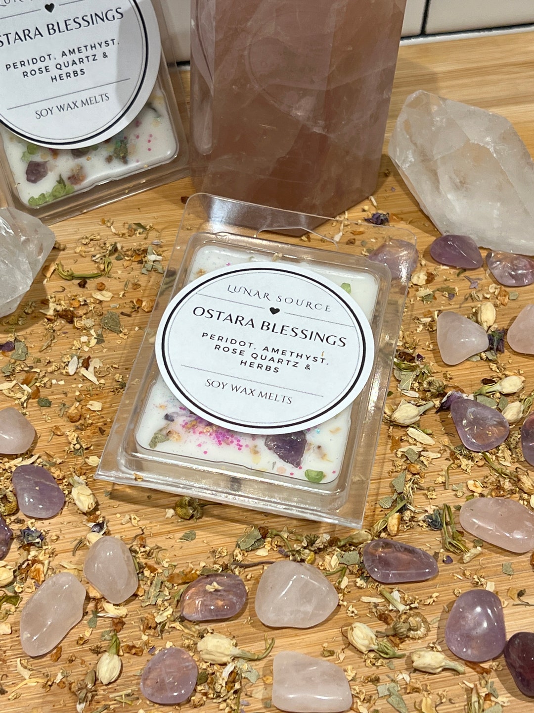 Ostara Blessings Herbal Intention Crystal Wax Melt Ritual Altar Tool ...