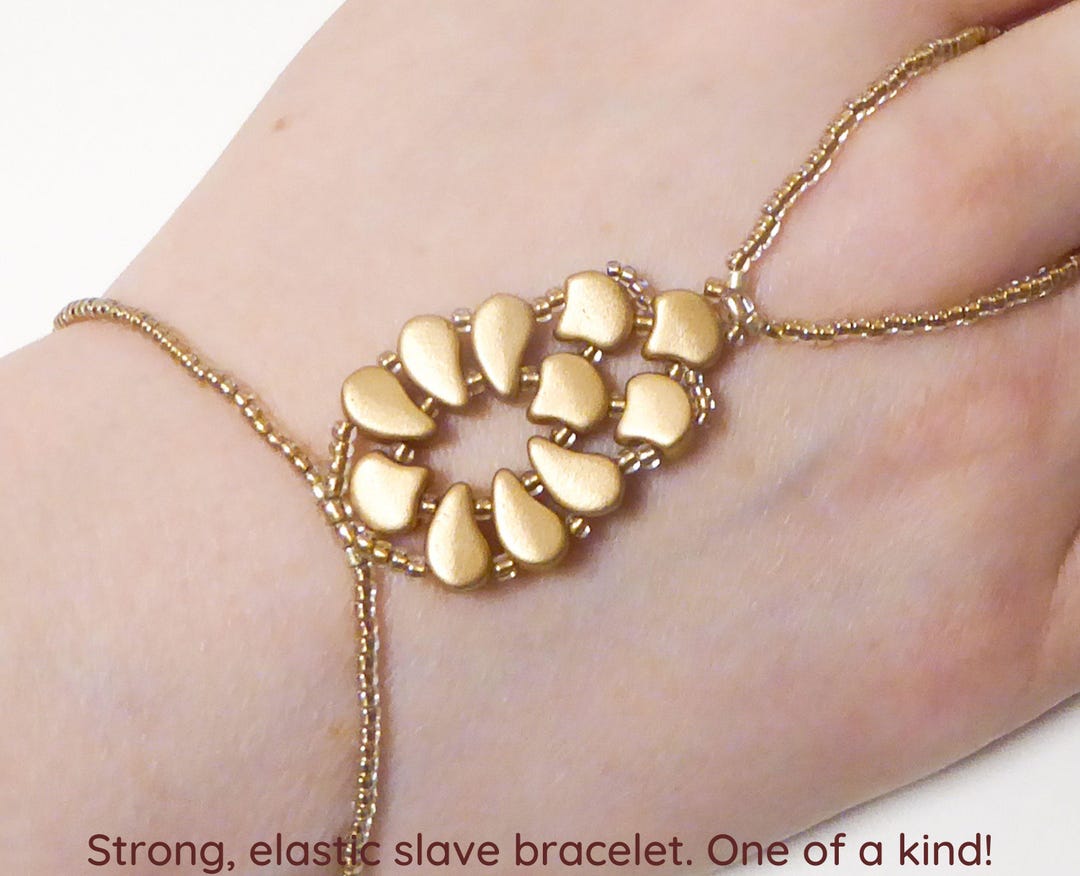 Matte Gold Paisley Duo and Ginko Duo Beads. Sparkling Gold Lined Crystal Seed Beads. A Very ...