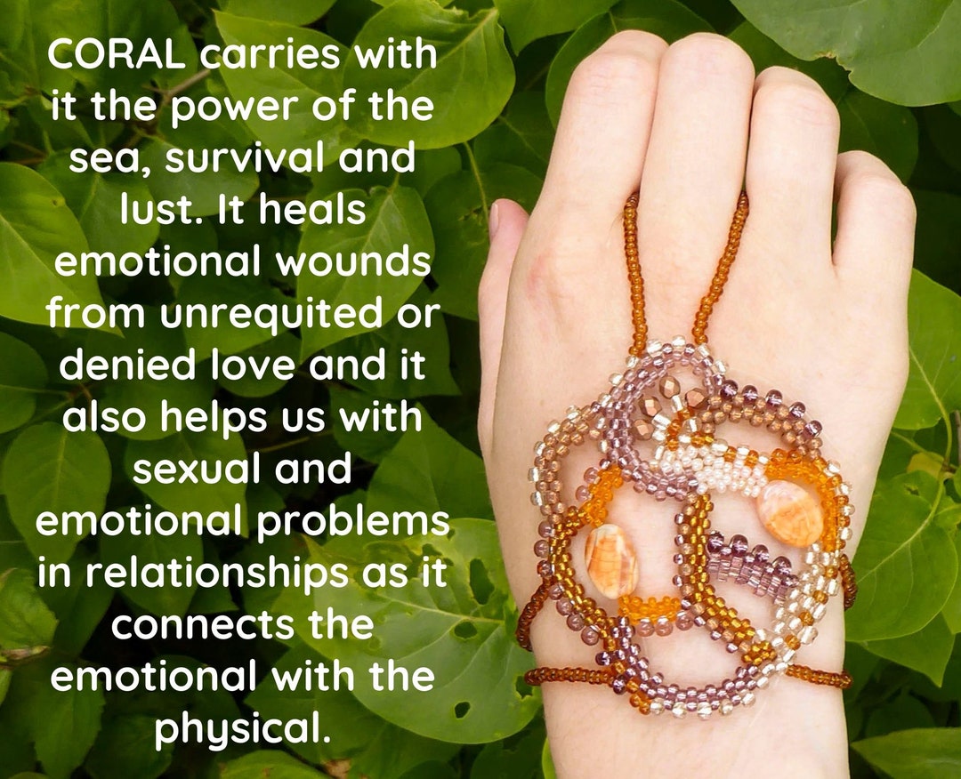 Natural SPONGE CORAL. Freeform Elastic Gemstone Slave - Etsy