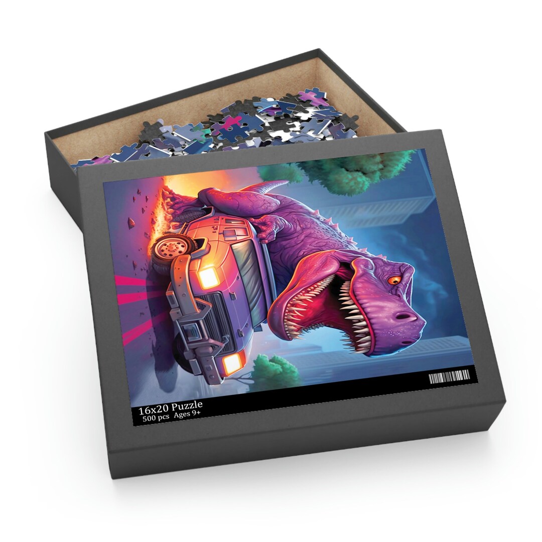 Puzzle: Rampaging T-rex Dinosaur 120, 252, 500-piece, Jigsaw Puzzle ...