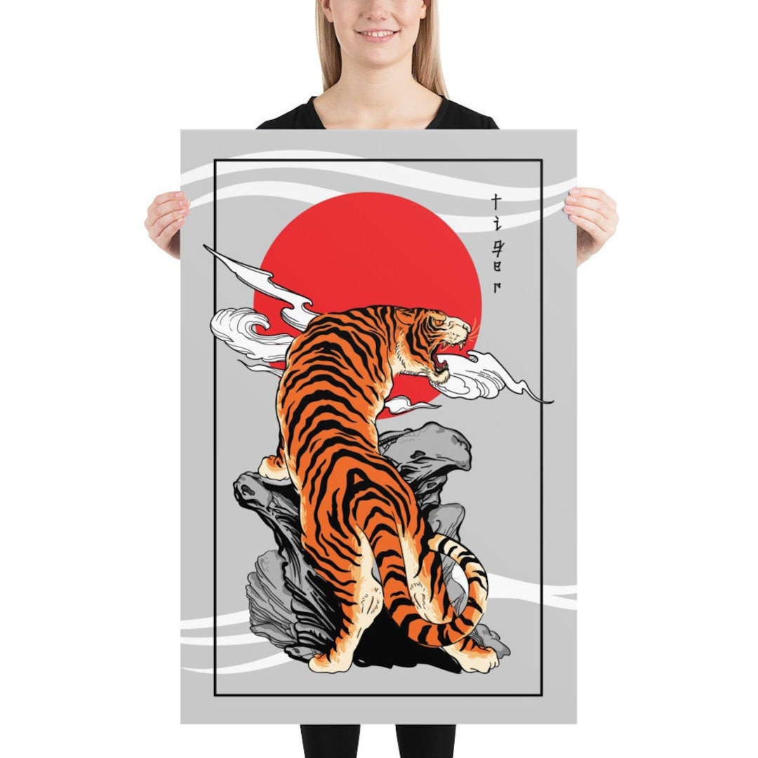 Japanese Tiger Art Poster | Siberian Tiger | Nature Inspired Art ...