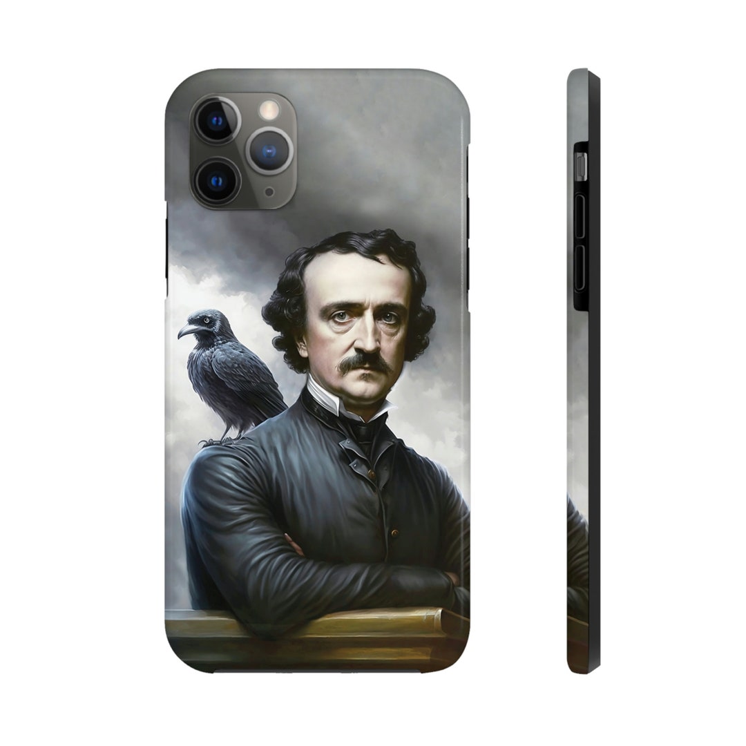 Edgar Allen Poe and Raven Tough Phone Cases, Case-mate, iPhone 11/12/13 ...