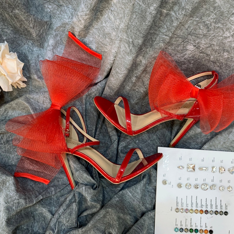 Red Bridal Shoes - Etsy