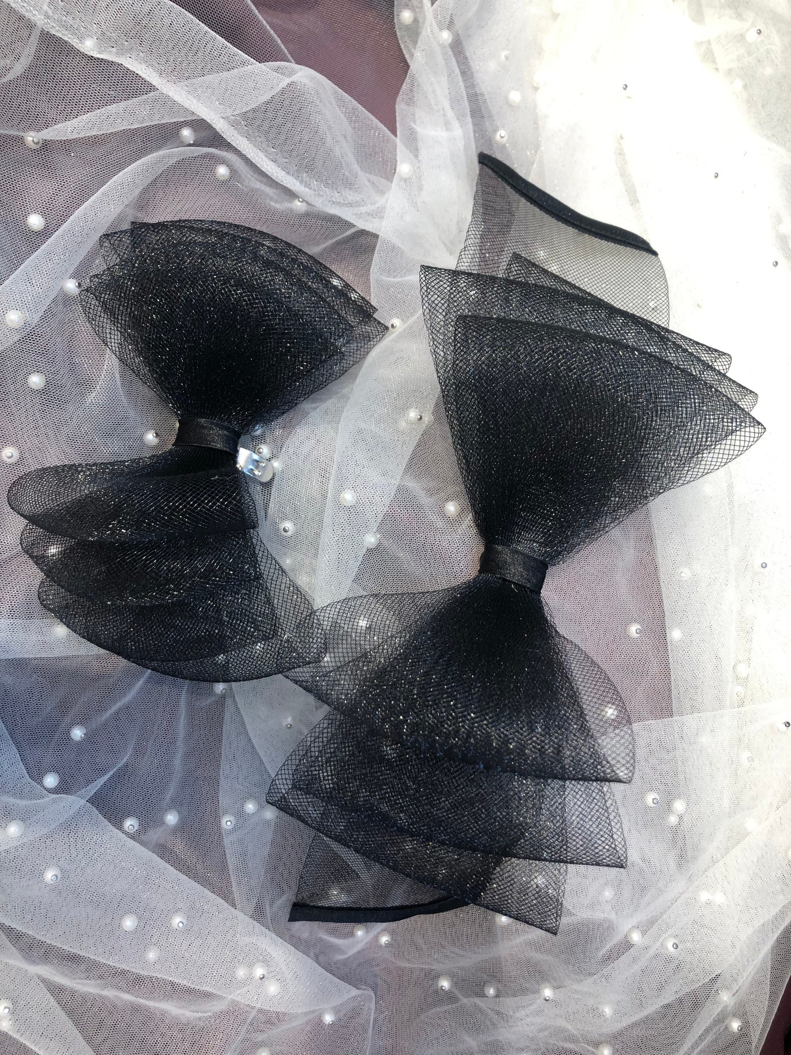 Black Shoe Bow Clips 3inchs Width Bow Clips Shoe Black Bows - Etsy