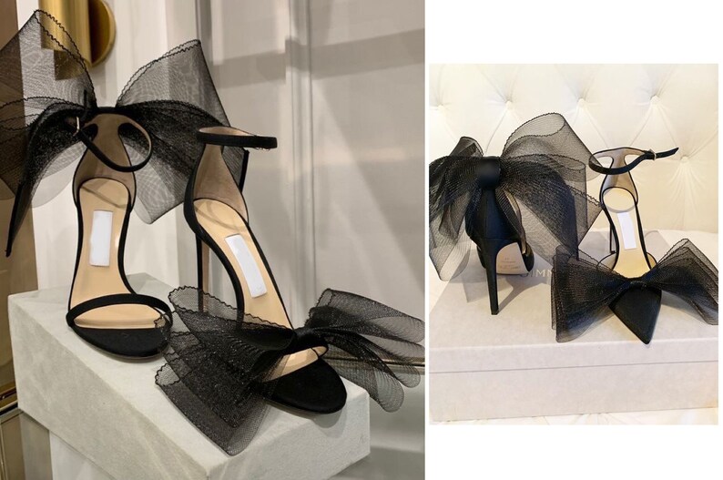 Black Mesh Shoe Bow Clips, Handmade Women's Shoe Accessory - Etsy