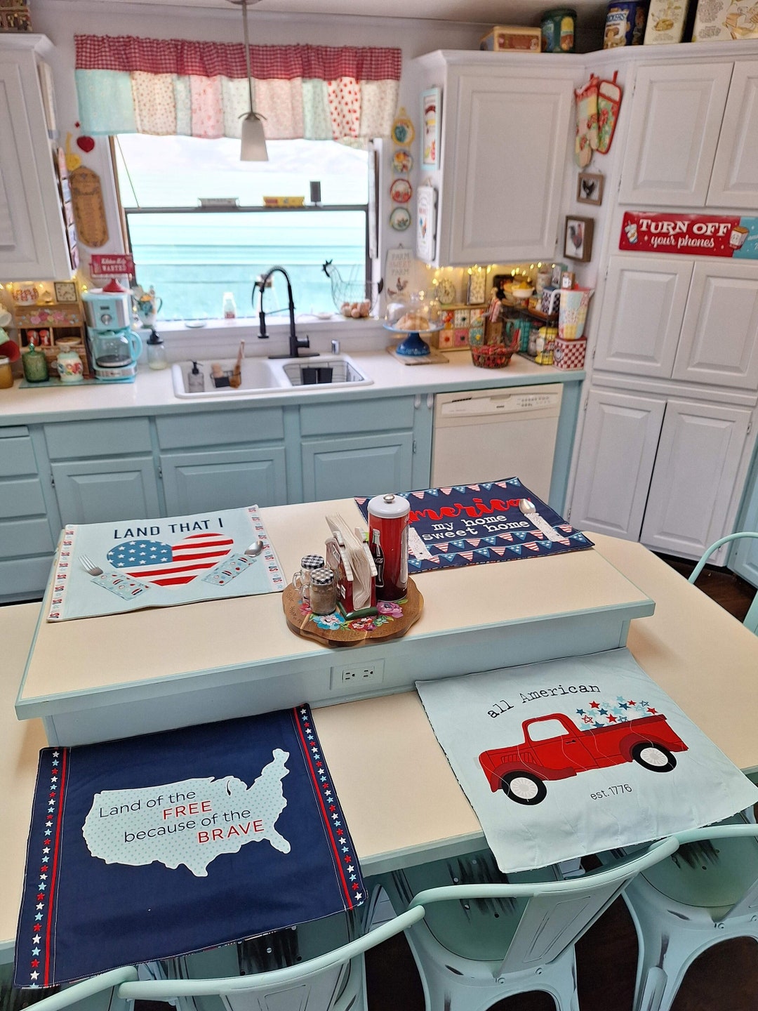 Patriotic Table Topper~patriotic Home Decor Americana Decor~quilted Mug ...