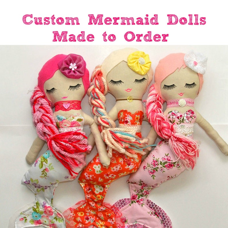 Personalized Mermaid Dollhandmade Mermaid Dollrag - Etsy