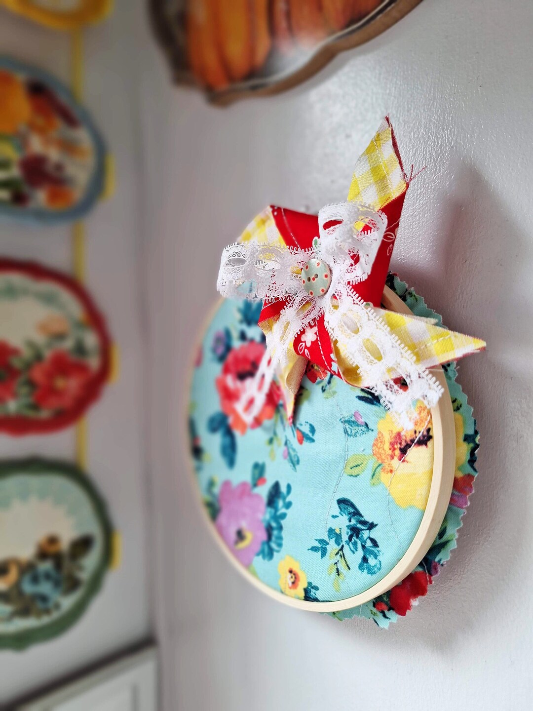 Pioneer Woman Sweet Romance Decor~wall Art~vintage Floral~hoop Art ...