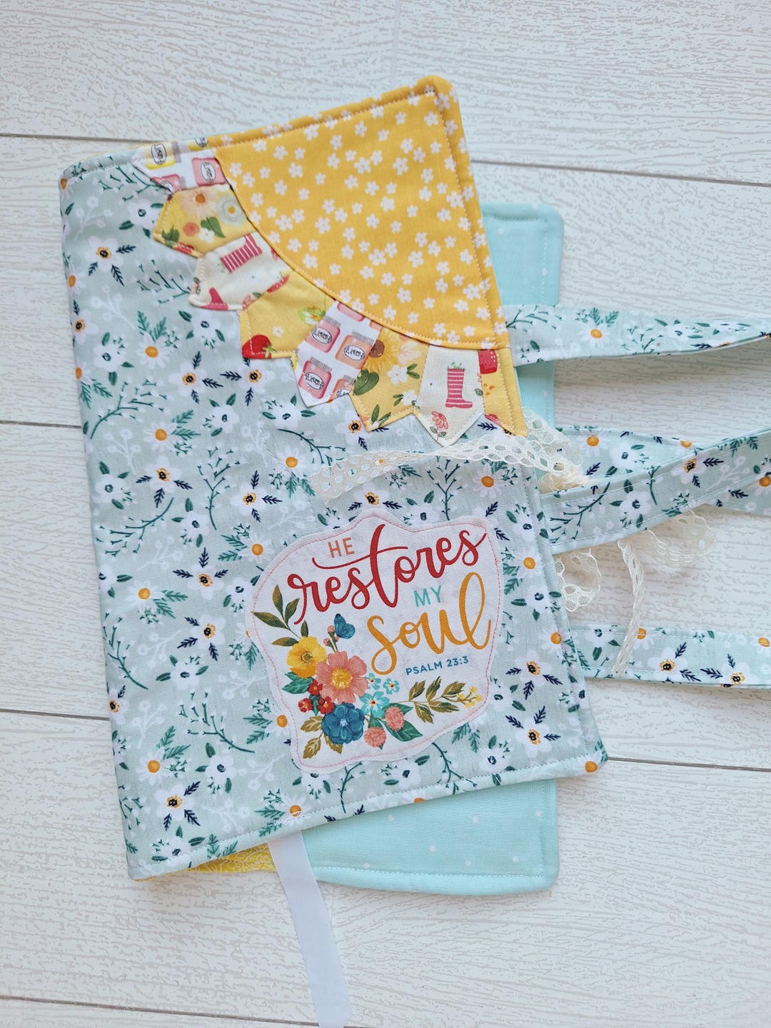 Handmade Bible Cover~cloth Bible Cover Women~fabric Quilted Bible Cover ...