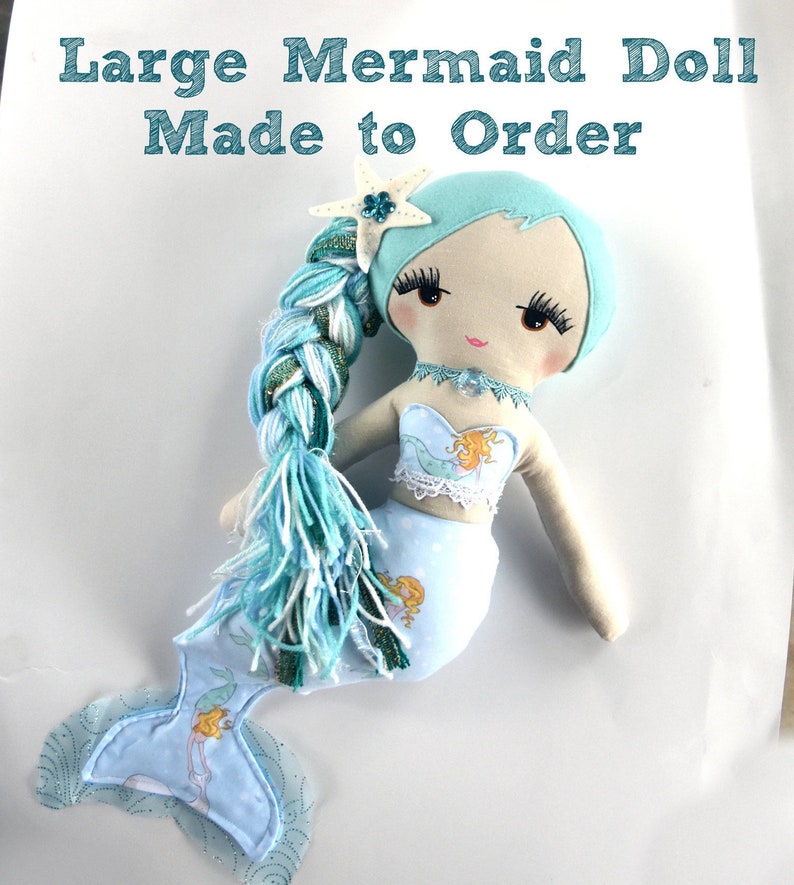 Personalized Mermaid Dollhandmade Mermaid Dollrag - Etsy
