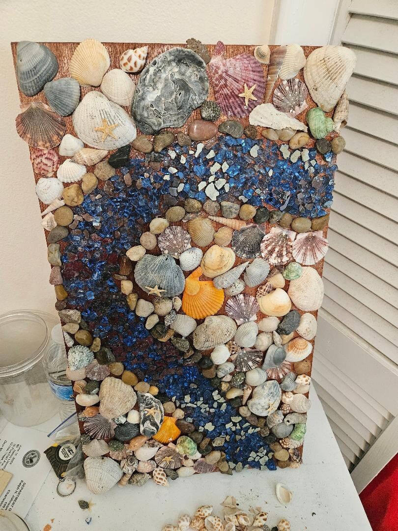 Shell Art, Wall Hanging Handmaid Add to Your Decor - Etsy