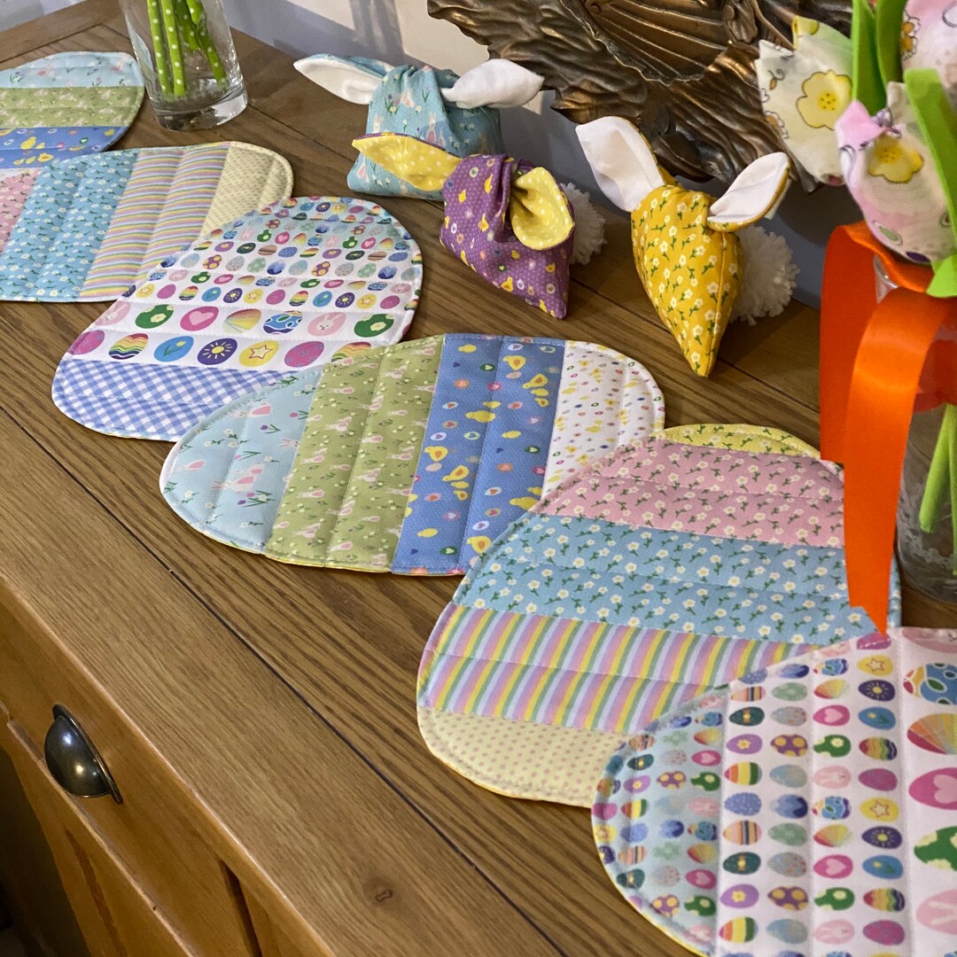 Easter Quilted Table Runner/centre. Egg Shaped. PDF Instructions and ...