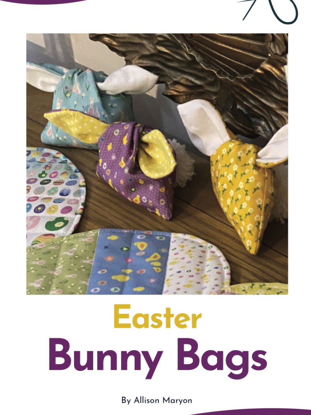 Easter Bunny Treat Bag Sewing Pattern and Instructions. Paper Version ...