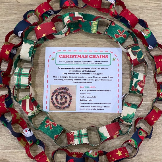 Fabric Christmas Chains Worksheet - Etsy