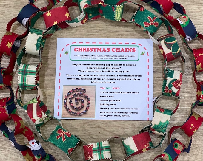Fabric Christmas Chains Worksheet - Etsy