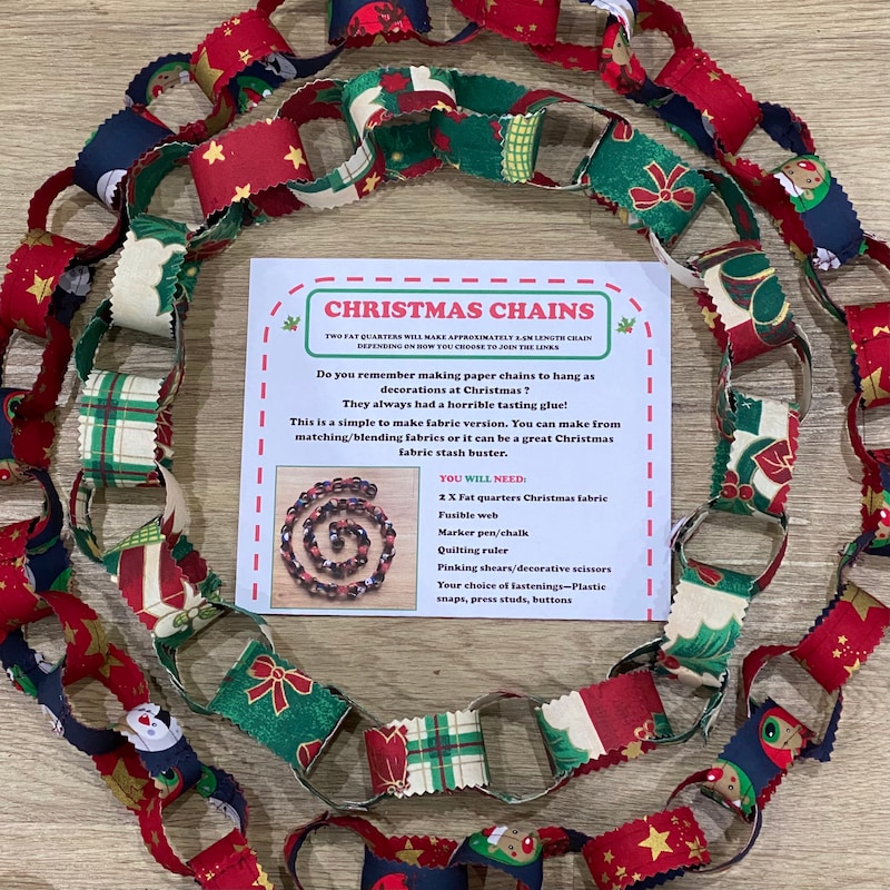 Christmas Chain Fabric - Etsy