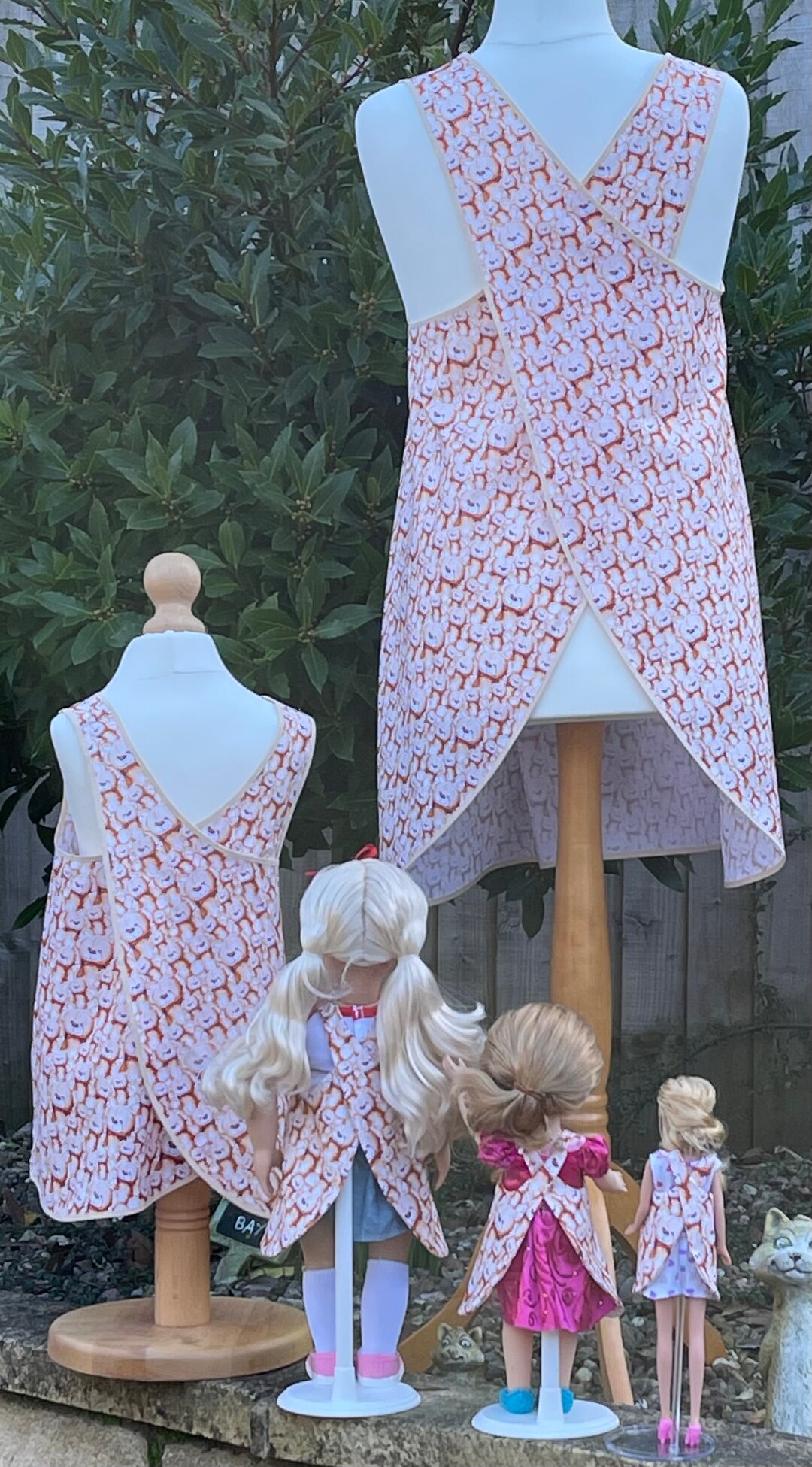 Mummy, Dolly & Me Cross Back Apron Paper Pattern . Kiddies 20in-33in ...