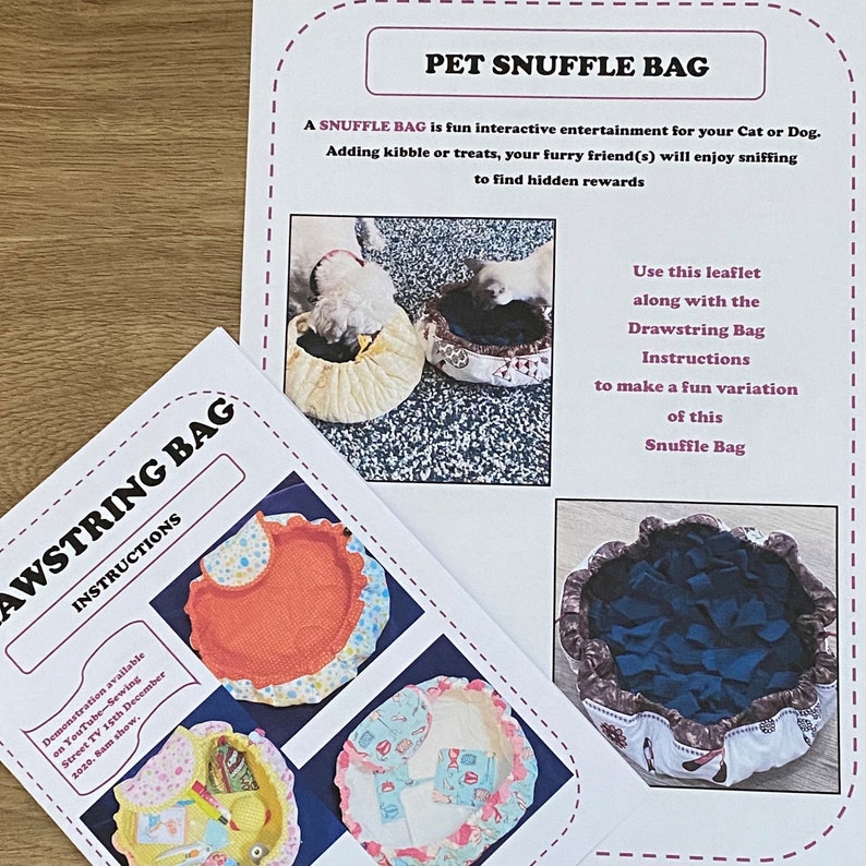 Pet Snuffle Bag Digital Sewing Pattern/instructions. Based on ...