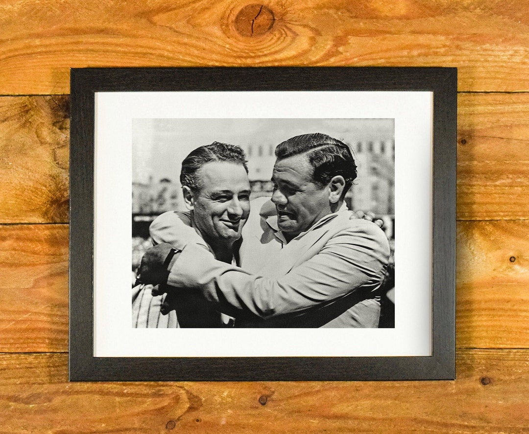 Lou Gehrig & Babe Ruth Framed Print - Yankee Stadium Farewell Speech ...