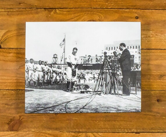 Lou Gehrig Farewell Speech July 4 1939 Yankee Stadium - Etsy