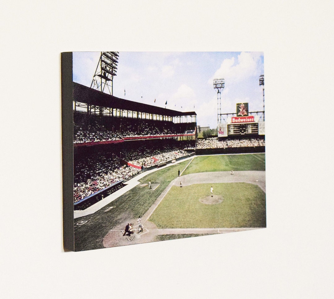 Stan Musial Batting at Sportsman's Park - Circa 1950's Color Photo ...