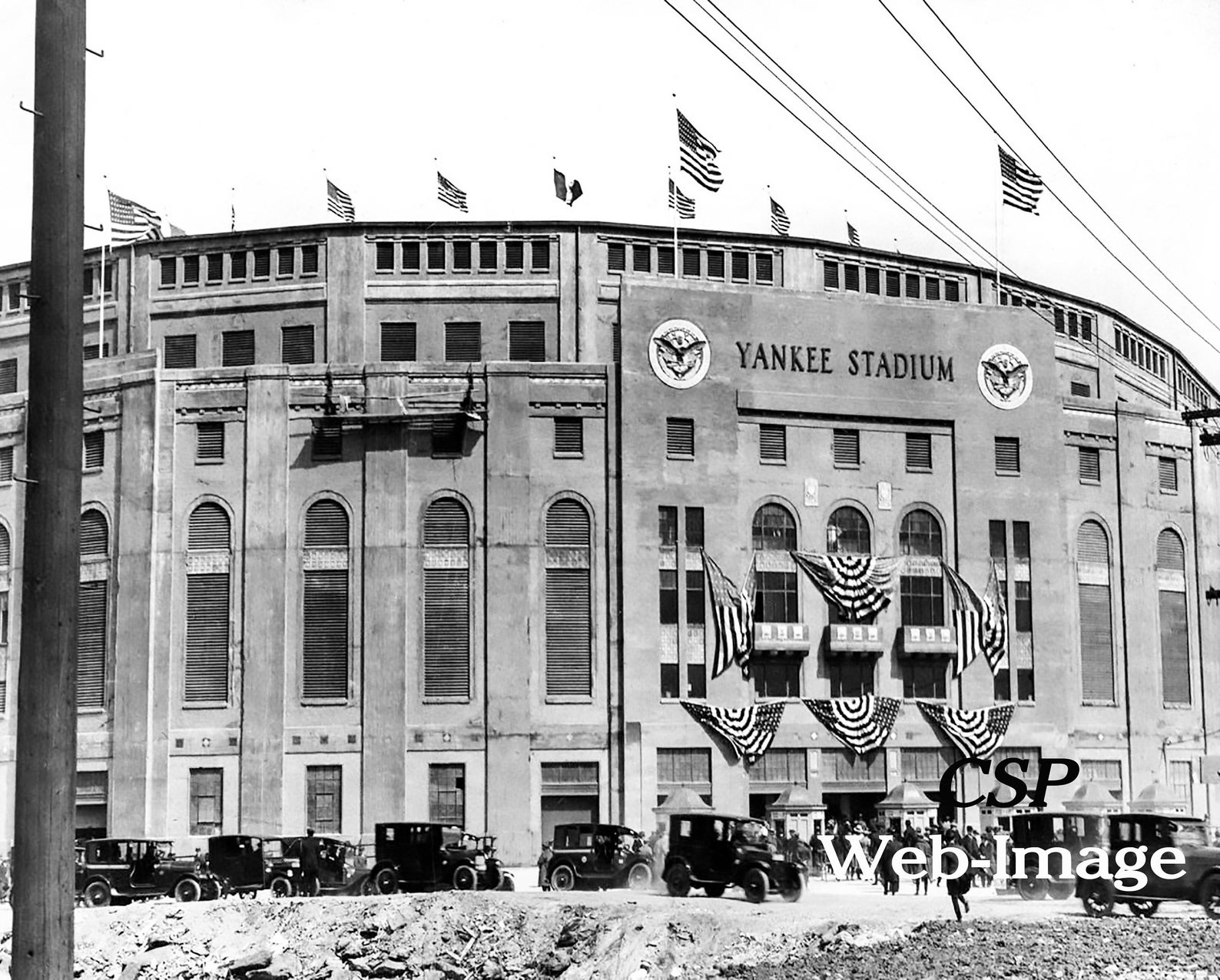 Iconic Yankee Stadium First Opens - April 18, 1923 - Matted & Framed ...