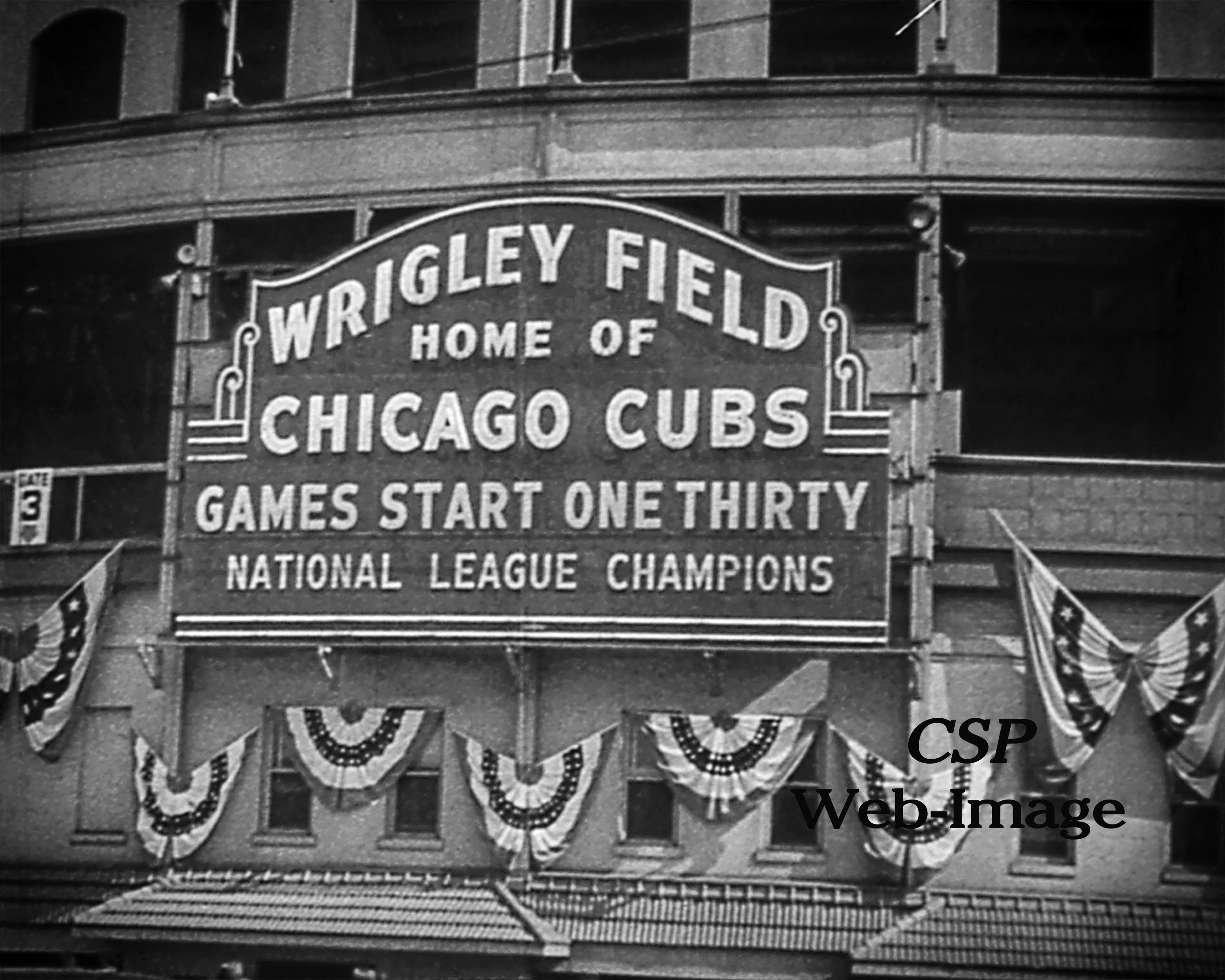 Wrigley Field Chicago Ballpark Iconic Marquee 1945 World - Etsy