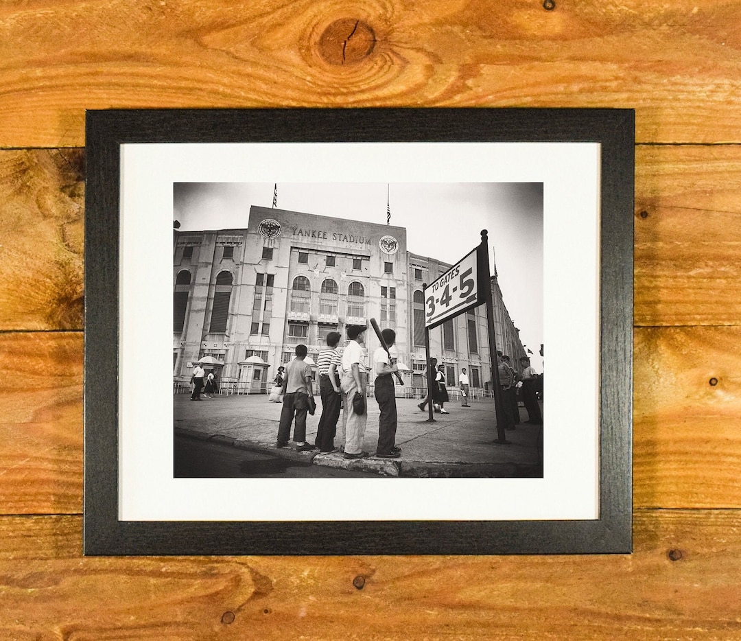The Awe of "yankee Boys" Yankee Stadium - Iconic 1948 Image - Matted ...