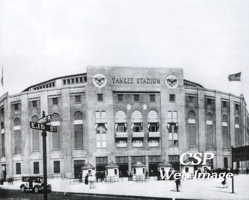 Yankee Stadium Home of the New York Yankees - Vintage 1935 Exterior ...