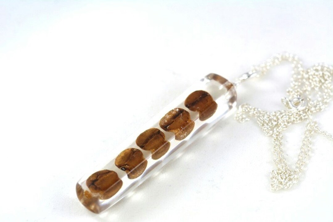 Coffe Beans Pendant, Pendant With Real Coffe Beans in Rein, Resin ...
