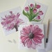 Pink Greetings Cards Pack/set Handmade Art Watercolour - Etsy