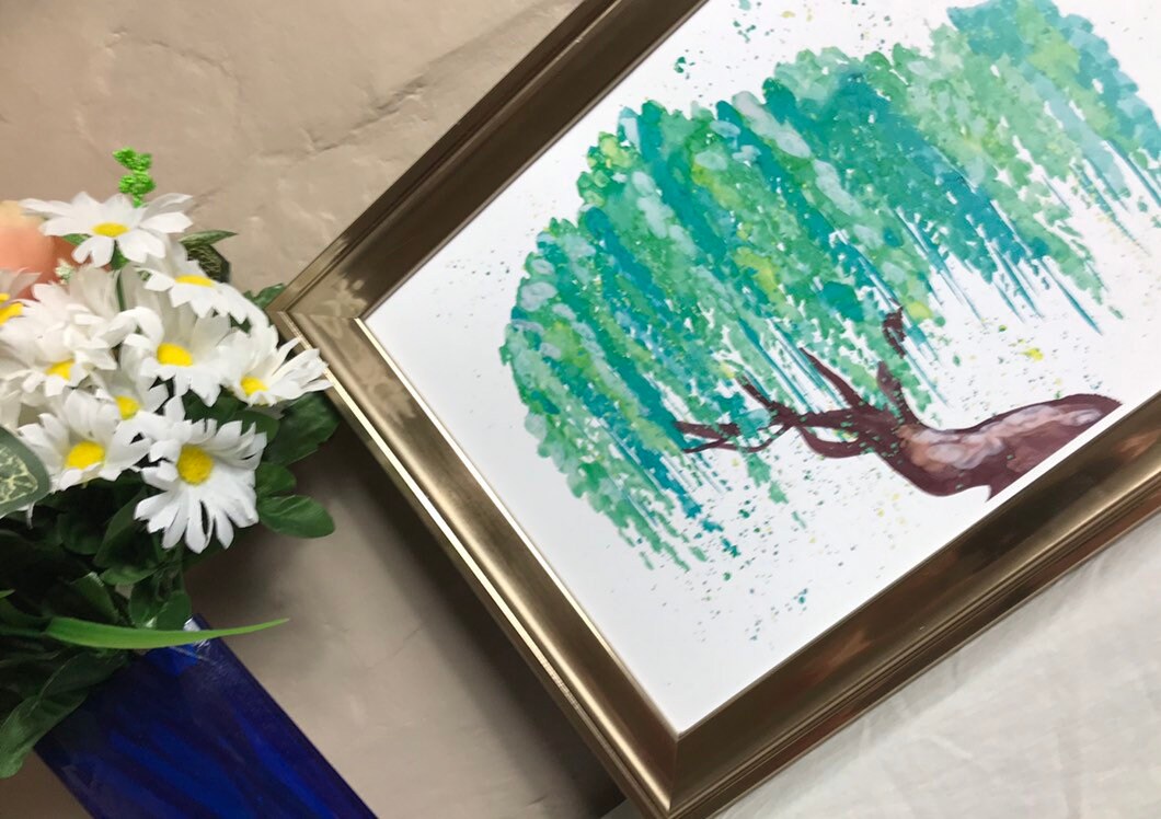 Willow Tree Art Print A4 Print Original Watercolour Painting Design on ...