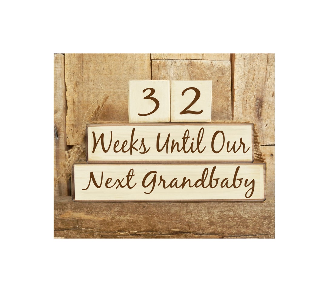 Pregnancy Countdown Set, Due Date Blocks, Weeks Until Our, Next ...