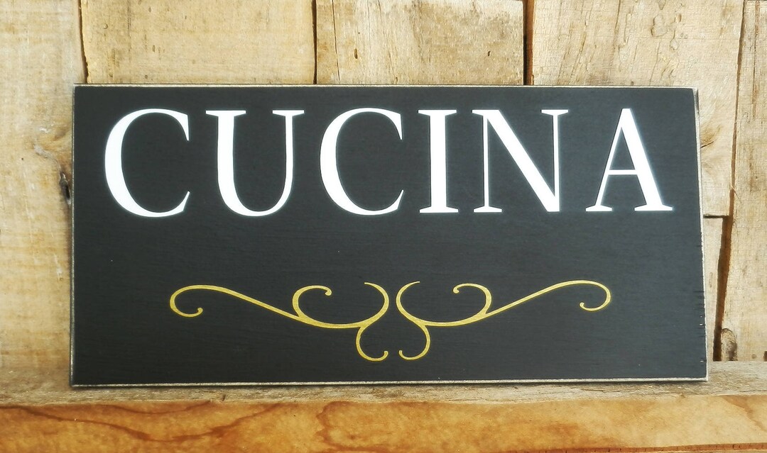 Cucina, 4.75 X 10 Wood Sign, Kitchen, Kitchen Sign, Italian Kitchen ...