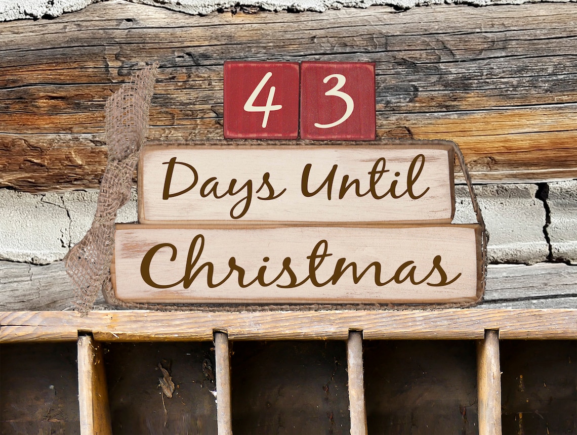 Christmas Countdown Days Until Christmas Christmas - Etsy
