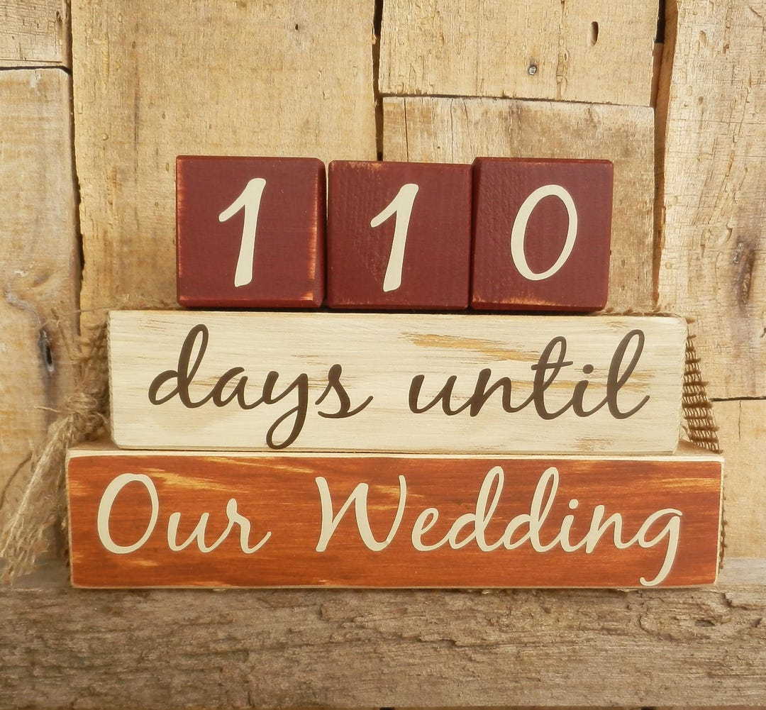 Countdown Blocks, Days Until (weeks Until) Our Wedding, Mr. and Mrs., I ...