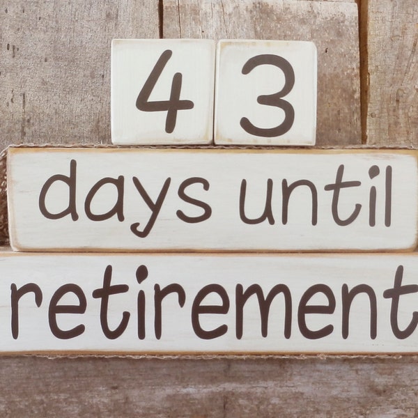 Retirement Clock With Days of the Week - Etsy