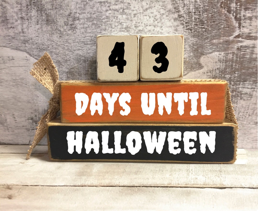 Halloween Countdown, Days Until Halloween, Halloween Blocks, Fall ...