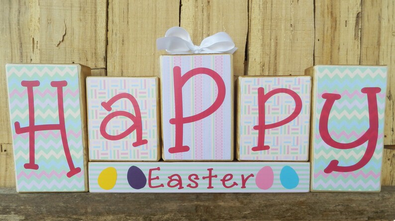 Happy St. Patrick's Day, Happy Easter, Reversible Block Set, Large ...