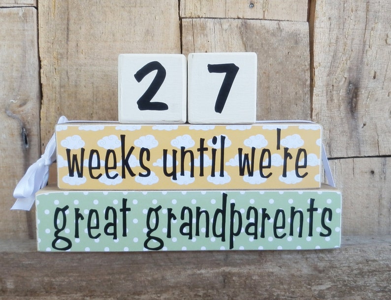 Pregnancy Countdown Due Date Blocks Weeks Until days Until - Etsy