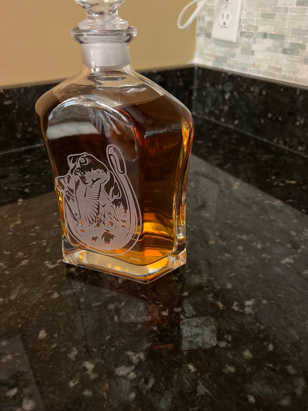 Lab & Duck Decanter Duck Hunting With Hunter/dog and Ducks Whiskey ...