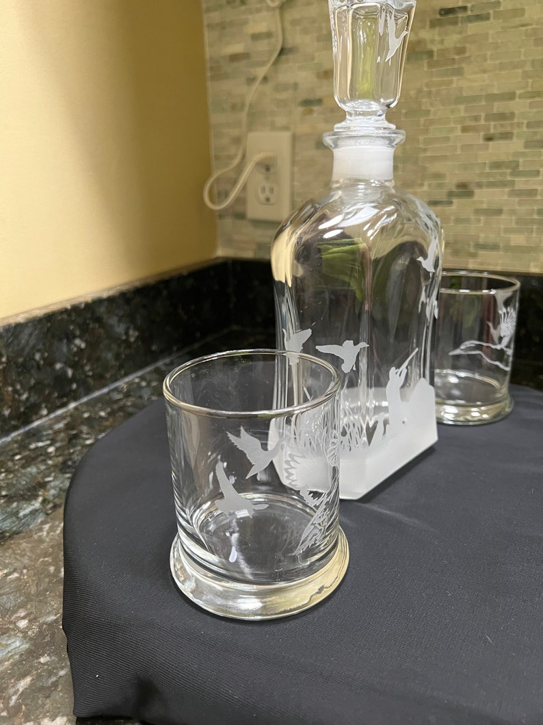 Duck Hunt Engraved Decanter | Duck Gift | Duck Hunter Gift | Custom ...