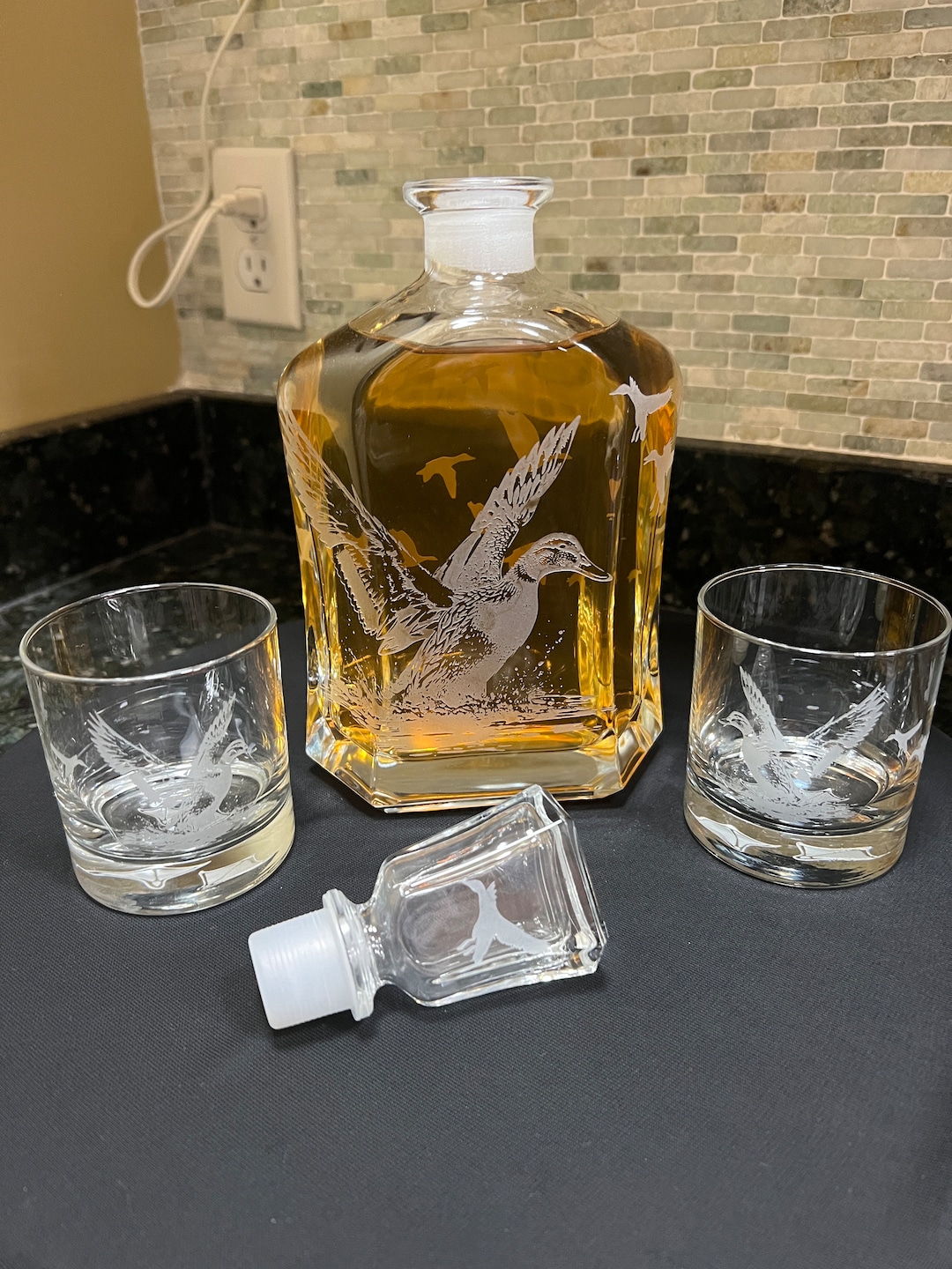 Duck Engraved Decanter | Duck Gift | Duck Hunter Gift | Custom Flying ...