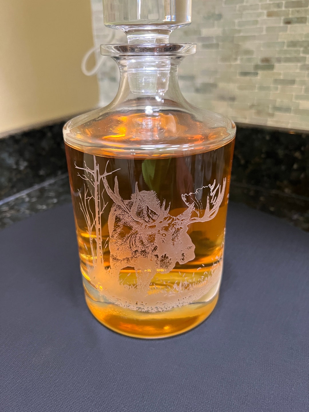 Engraved Moose Decanter: Whiskey, Scotch, Bourbon, Brandy (26 Oz) - Etsy
