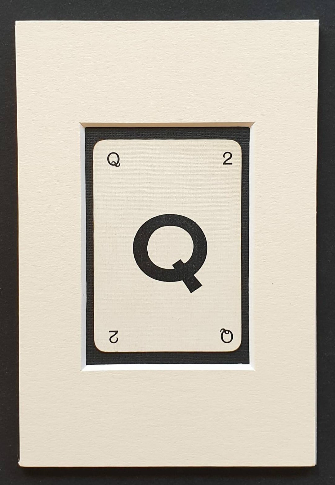 Original Vintage Letter Card in Mount - Q - Etsy