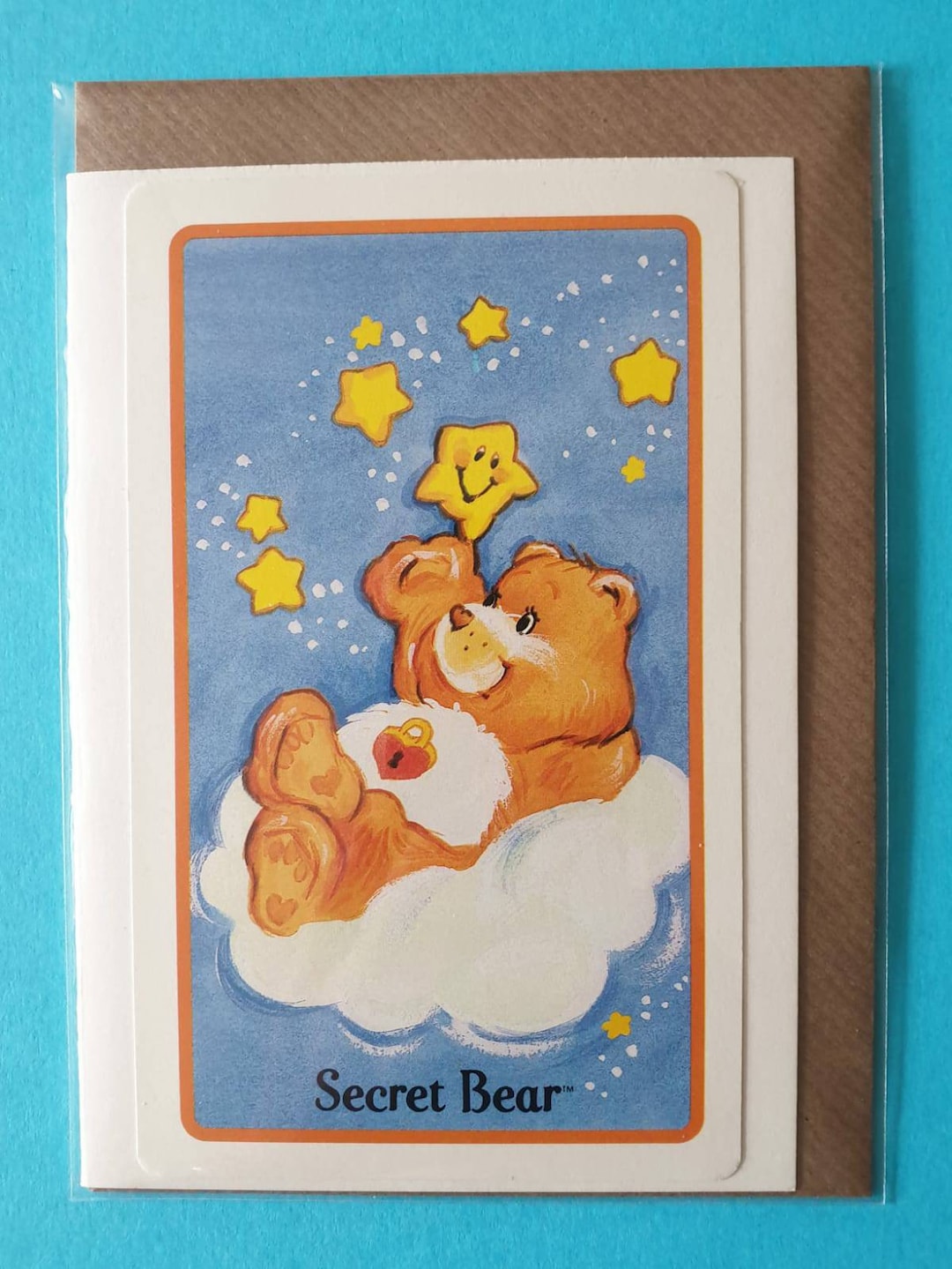 Secret Bear - Original Vintage Care Bear Cards - Etsy