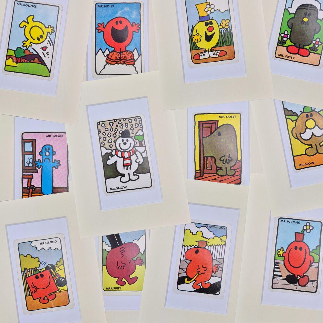 Mr Men - Original Vintage Cards in Mounts - Etsy