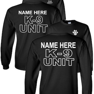 Custom K-9 Unit Police Long Sleeve Shirt, Personalized S-5X - Etsy