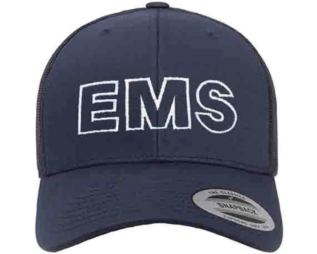 EMS Trucker Hat, Emergency Medical Services Embroidered Reflective - Etsy